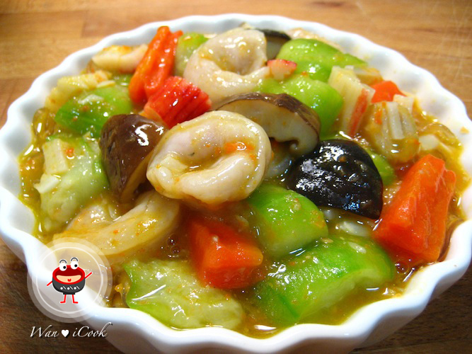 Wan の beautiful "food" light Crab roe loofah fish dumplings - 愛料理